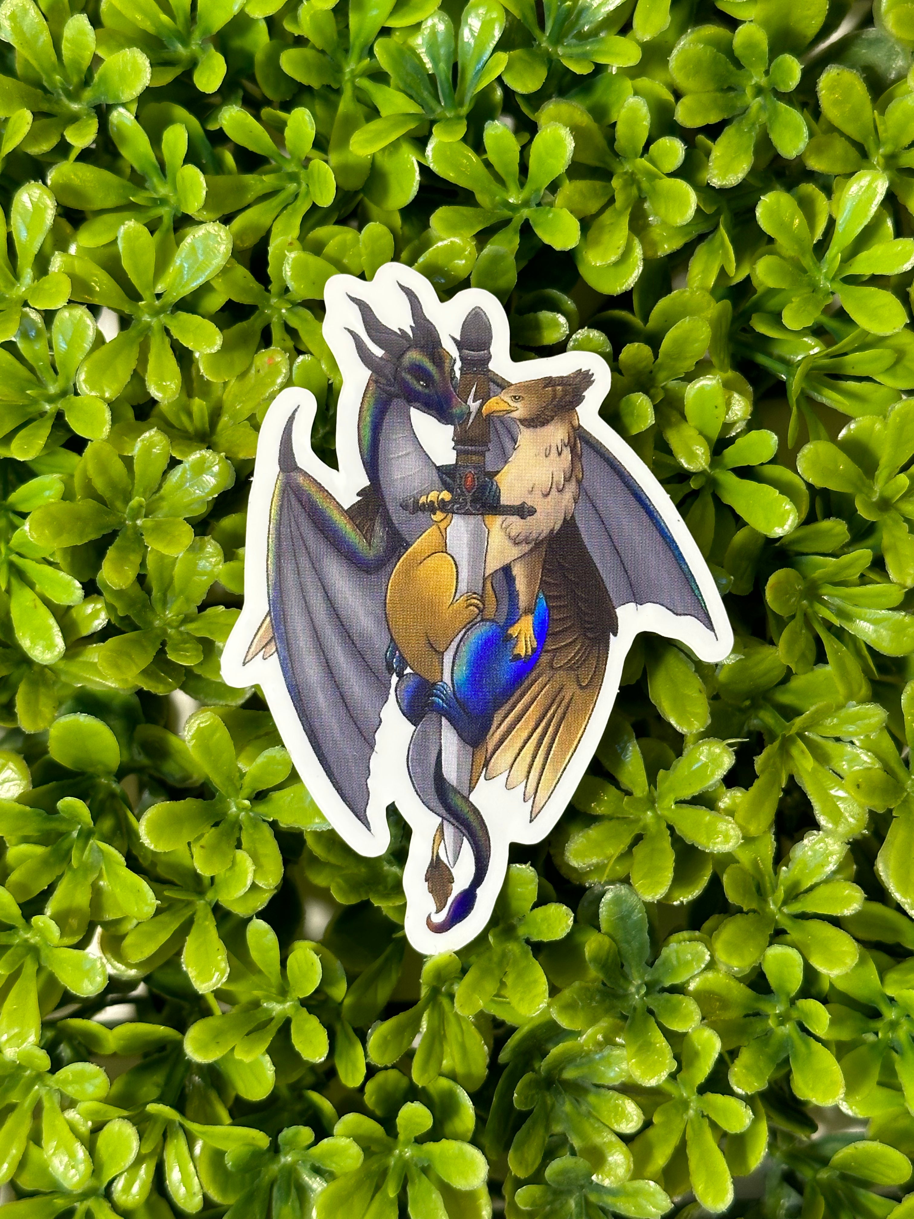 Iron Flame Holographic Sticker – Parente Illustration