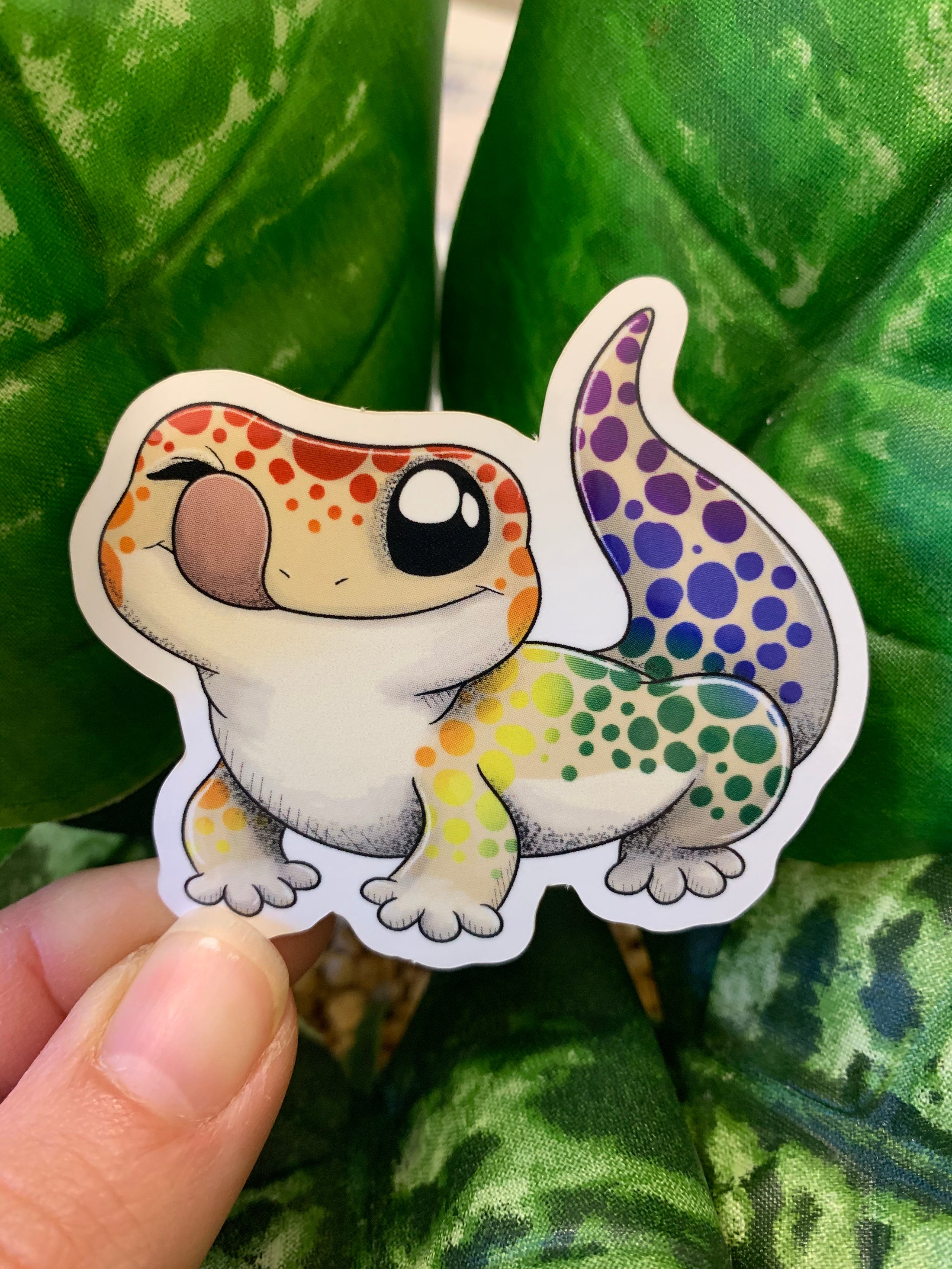 Rainbow Lizard Sticker – Parente Illustration